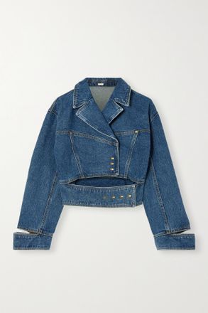 Cult Gaia Georgia Jeansjacke Mit Cut-outs - Blau