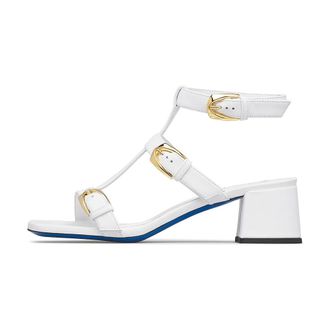 Loriblu Femme, Chaussures, Blanc, Taille: 41 EU Sandales &agrave; Brides en Cuir Nappa