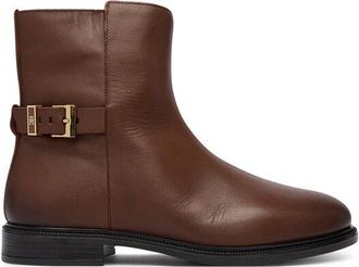 Tommy Hilfiger Stiefeletten Th Buckle Leather Ankle Boot FW0FW09486 Braun