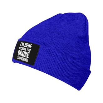 Generic Respirant Bonnet Tricot&eacute;, Je suis l&agrave; Parce Que tu as cass&eacute; Quelque Chose., Chaud Chapeau dhiver Tricot&eacute;, Bonnet Hiver Chaud Tricot pour Ski, Cyclisme,
