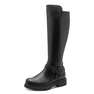 Marco Tozzi Marco Tozzi by Guido Maria Kretschmer Damen Stiefel mit Schnalle Kniehoch, Schwarz (Black Uni), 39 EU