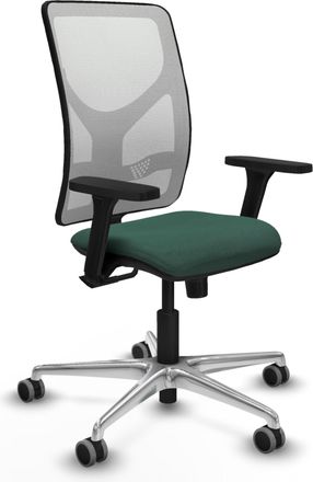 Piqueras y Crespo B&uuml;rostuhl, gr&uuml;n, mit 3D-Armlehnen, h&ouml;henverstellbare Lendenwirbelst&uuml;tze, ausgestattet mit 3 Positionen und Schneideschaum, mit Rollen von 65 mm, Parke