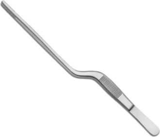 Sanelli Ambrogio Chef für die Küche, gebogene Zange mit sicherem Griff am Rand, Enden mit Zähnen, Edelstahl