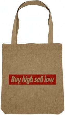 Fabulous Sac Shopping Tote Bag Aspect Lin - Buy High Sell Low Red Crypto Currency Trading Blockchain Finance Business Bitcoin Humour Meme - Sac de Courses Toil