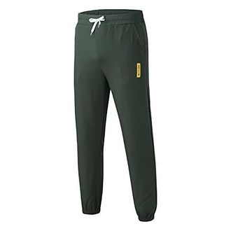 Generic Pantalon de surv&ecirc;tement pour homme, pantalon d&eacute;contract&eacute; en soie glac&eacute;e, pantalon de sport, l&eacute;ger, pantalon d&eacute;t&eacute; ferm&eacute;, pantalon de surv&ecirc;tement confor