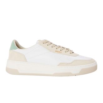HUGO BOSS Baltimore Sneaker f&uuml;r Damen, Leder, niedrig geschnitten (Wei&szlig;)