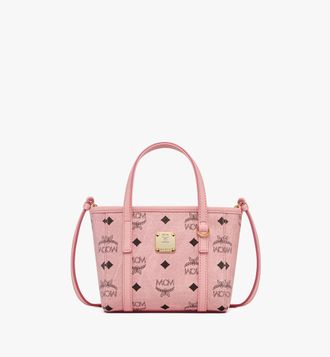 MCM Toni Shopper mit Reissverschluss in Visetos SOFT PINK VISETOS
