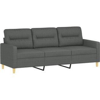 vidaXL 3-Sitzer-Sofa Dunkelgrau 180 cm Stoff Vidaxl