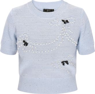 Faina Pullover Frauen hellblau