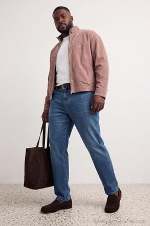 Trendyol MAN Herren Dunkelblau Einfarbig Normale Taille Gro&szlig;e Gr&ouml;&szlig;en Jeans