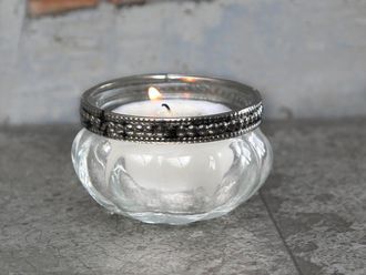 Chic Antique 3er Set Teelichthalter Windlicht Deko Landhaus Nostalgie Shabby Vintage