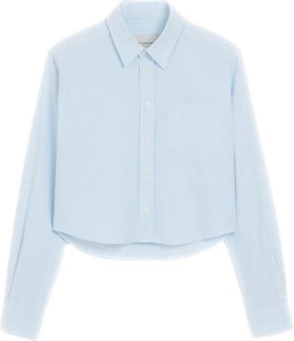 Ami Femme, Blouses et Chemises, Bleu, Taille: 36 FR Chemise Courte ADC