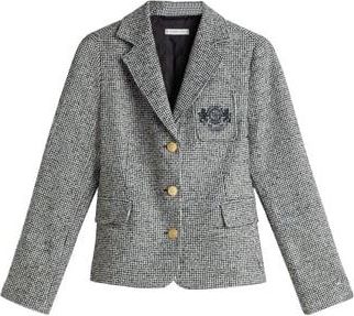 Tommy Hilfiger Blazer cintr&eacute; en laine m&eacute;lang&eacute;e