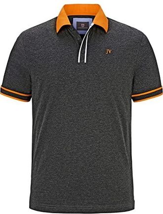 Jan Vanderstorm Homme Polo Isfried Gris Foncé, 5XL (XXXXXL) - 72/74
