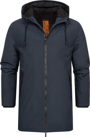 Indicode Herren INEmilio Parka mit Rei&szlig;verschluss und Kapuze | Herrenparka M&auml;nner-Parka Navy, XXL