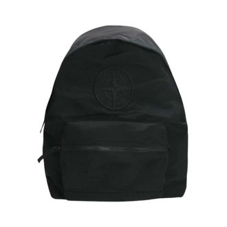 Stone Island Homme, Sacs, Noir, Taille: ONE Size Sac &agrave; dos en nylon avec logo brod&eacute;
