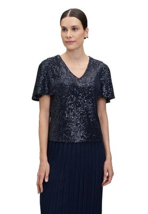 Vera Mont Kurzarmshirt Damen kurzarm (1-tlg) Pailletten