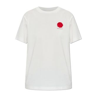Emporio Armani Femme, Tops, Blanc, Taille: 36 FR T-shirt avec Appliqu&eacute;