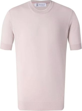Brunello Cucinelli Homme, Pulls, Rose, Taille: 3XL T-shirt en coton