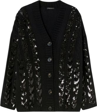 Marina Rinaldi Femme, Pulls, Noir, Taille: 42 FR Dyser Cardigan