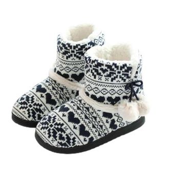 Generic YUJIEBB Chaussons dhiver pour femme en peluche chaude pour int&eacute;rieur et ext&eacute;rieur, Noir, 35.5 EU