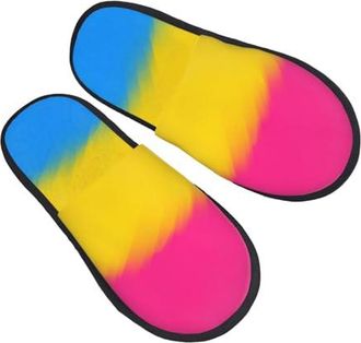 Generic Slippers Drapeau De La Pansexualité Confortable Pantoufles Légers Chaussons Pour Hiver Chambre La Maison L