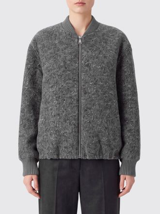 Tela Bomber en m&eacute;lange de laine et alpaga avec &eacute;paules tombantes et zip