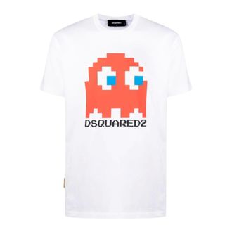 Dsquared2 T-shirt graphique en coton - Homme - Tops - Blanc - Taille: XL