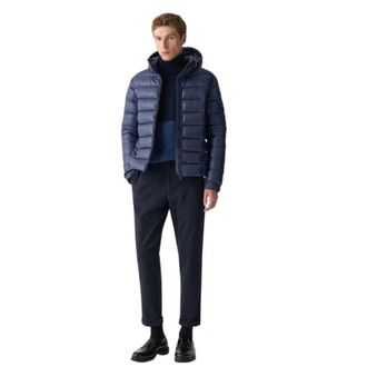 Colmar Homme, Vestes, Bleu, Taille: 5XL Glossy Hooded Down Jacket