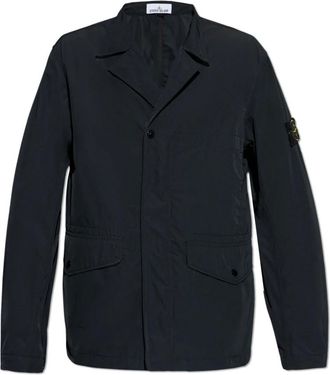 Stone Island Homme, Vestes, Noir, Taille: L Veste L&eacute;g&egrave;re avec &Eacute;cusson Logo