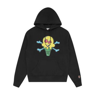 Icecream Icecream, Homme, Sweatshirts et sweats &agrave; capuche, Noir, Taille: XL Sweat &agrave; Capuche avec Logo Imprim&eacute;