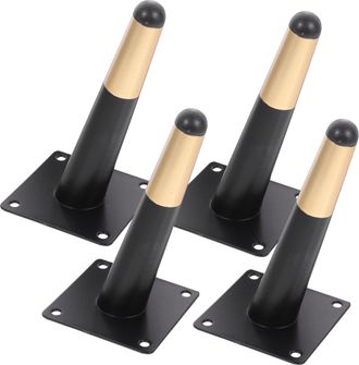 Valiclud 4 St&uuml;ck M&ouml;belf&uuml;&szlig;e Metall Schr&auml;g M&ouml;belbeine Ersatz f&uuml;r Schrank Couch Tisch DIY projekte Robuste M&ouml;belst&uuml;tzen Schwarz Gold f&uuml;r Individuelle Einrichtung