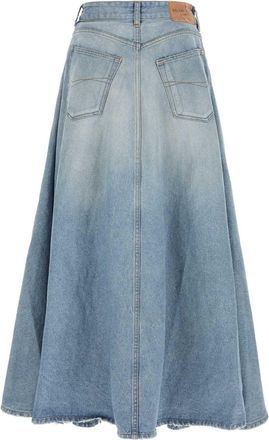 Balenciaga Godet Maxi Skirt - Blue