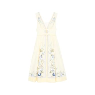 Self Portrait Femme, Robes, Jaune, Taille: 34 FR Ac26-012M-Y Midi Dress