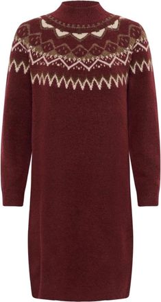 Cream Carbernet Island Kleid - - Dresses - Damen - Rot - XL