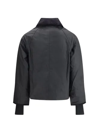 Barbour Womens Beadnell Waxed Jacket Black-Classic Cotton Down Black/classic