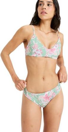 Roxy Hibiscus Island - Classic Bikini Bottoms for Women - Bas de Maillot de Bain Classique - Femme - L - Vert