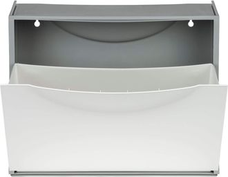 Kreher Schuhkipper, Schuhschrank, Schuhbox aus Kunststoff in Weiß. Fasst ca. 3 Paar Schuhe. Flexibel erweiterbar, abwaschbar und leicht zu reinigen