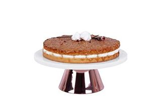 Echtwerk Assiette &agrave; g&acirc;teau &eacute;l&eacute;gante en marbre avec support pour p&acirc;tisserie pour servir des aliments, des fruits, du fromage et des desserts, pour f&ecirc;te ou maria