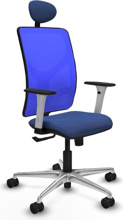 Piqueras y Crespo Verstellbarer Rollstuhl mit wei&szlig;en und schwarzen Armlehnen, h&ouml;henverstellbare Lendenwirbelst&uuml;tze und festes Kopfteil, ausgestattet mit 3 Positionen, B