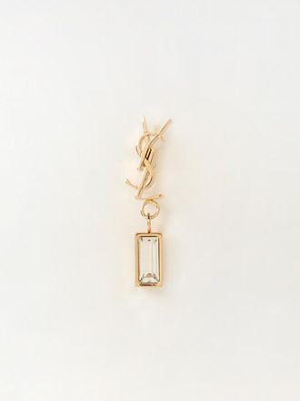 Saint Laurent Cassandre YSL-Monogramm-Ohrringe aus Messing