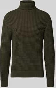 Selected Regular Fit Rollkragenpullover in Waffel-Struktur Modell TOM