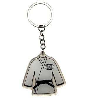 Bay Schl&uuml;sselanh&auml;nger mini Karate Anzug Karatejacke Karateanzug Anh&auml;nger Taekwondo Judo wei&szlig; Kampfsport Gi