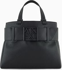 A|X Armani Exchange Susy Small Bag, Sac de Shopping Femmes, Noir, Taille Unique