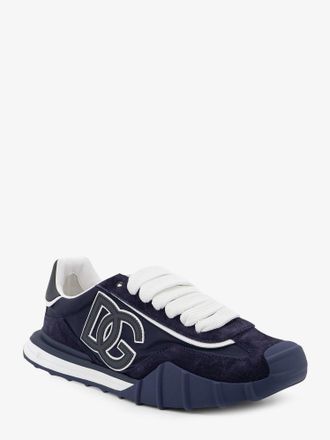 Dolce & Gabbana Mens Sneakers Ny Nylon-Suede Blue Trainers Nylon/suede