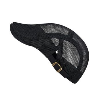 BESTONZON Béret en Maille Respirante pour Homme et Femme Casquette Légère et Vintage Chapeau Noir en Polyester Loisirs et Plein Air Style Anglais