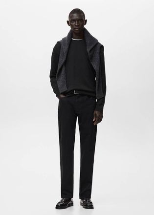 Mango T-shirt manches longues regular-fit noir - Homme - XS - MANGO MAN