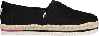 Toms Damen Alpargata Plateau-Seil-Loafer, flach, Schwarzer Schwerer Twill, 36 EU