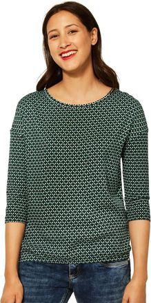 Street One Damen A318486 Bedrucktes T-Shirt, Novel Green, 34