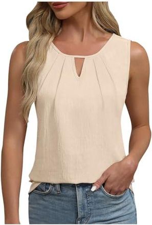 Generic D&eacute;bardeurs daffaires habill&eacute;s pour femmes 2025 tendance pour sortir, pliss&eacute;s, sans manches, d&eacute;contract&eacute;, basique, coupe ample, travail Y2K, d&eacute;bardeur 